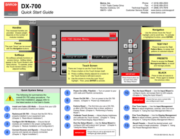 DX-700 Quick Start Guide | Manualzz
