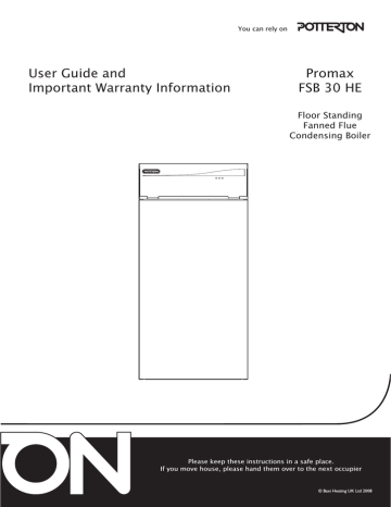 Potterton Promax FSB 30 HE User Guide | Manualzz