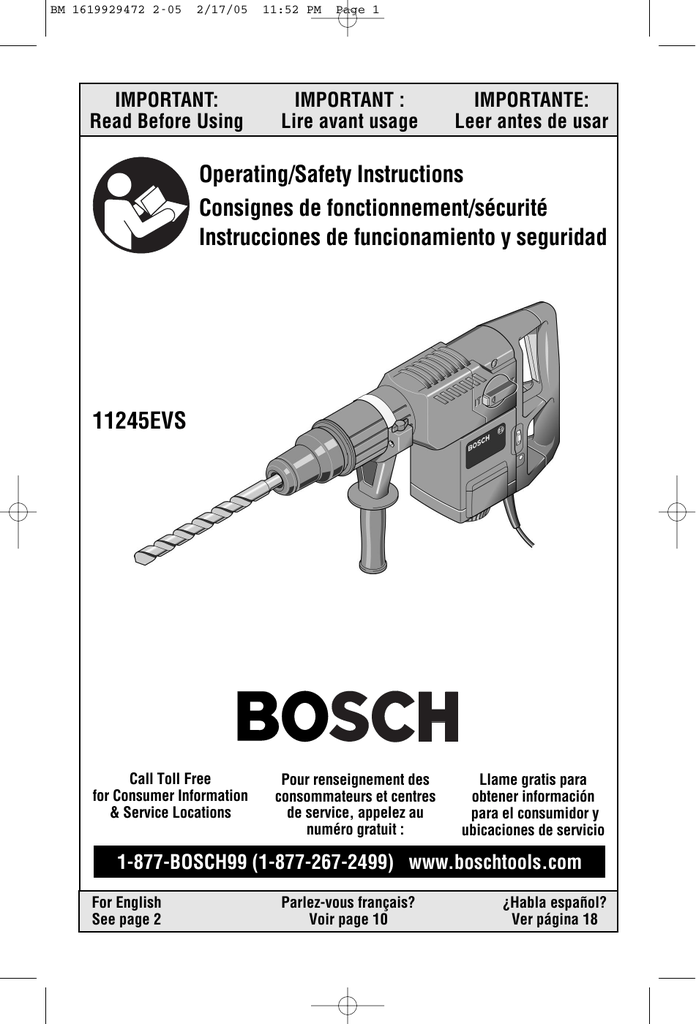 Bosch 11245evs Rotary Hammer Drill Parts | Reviewmotors.co