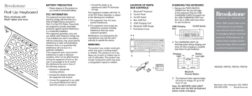 Brookstone Roll Up Keyboard User Manual | Manualzz