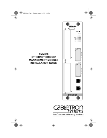 Cabletron Systems EMM-E6 Ethernet bridge Installation Guide | Manualzz
