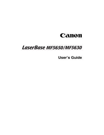 Canon LaserBase MF5650, MF5630 User's Guide | Manualzz