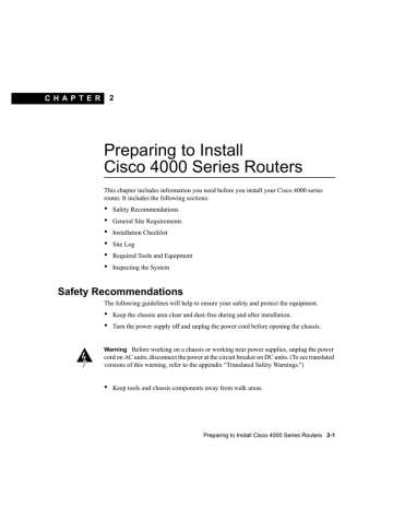 Cisco 4000 Series Routers Installation Guide | Manualzz