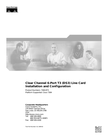 Cisco 7300 6T3 Installation and Configuration | Manualzz