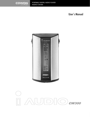 MP3 Player iAUDIO CW300 User Manual | Manualzz
