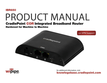 CradlePoint IBR 650 Product Manual | Manualzz