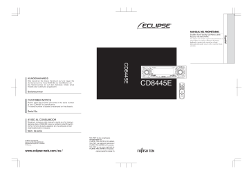 Manual del propietario receptor de audio CD8445 E | Manualzz