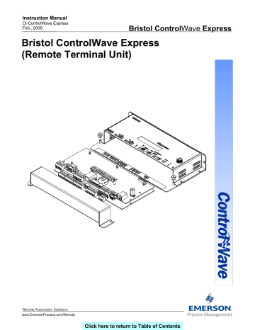 ControlWave Express Instruction Manual | Manualzz
