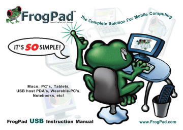 FrogPad Keyboard Instruction Manual | Manualzz