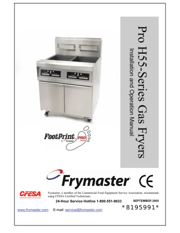 Frymaster 14 Series Fryer User Manual | Manualzz