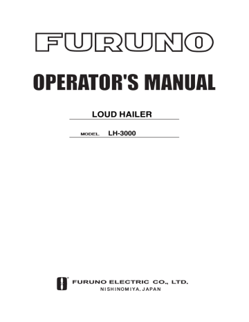 Loud Hailer LH-3000 Operator's Manual | Manualzz