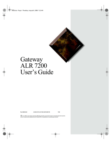 Gateway ALR 7200 User’s Guide | Manualzz