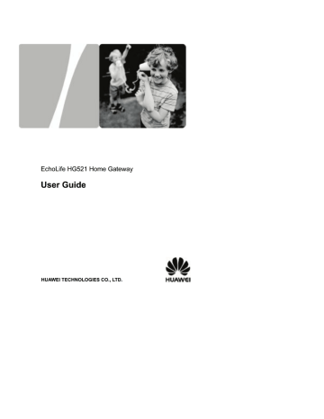 HUAWEI EchoLife HG521 home gateway User Guide | Manualzz