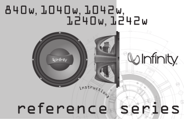 Infinity Reference 840w, 1040w, 1042w, 1240w, 1242w User manual | Manualzz