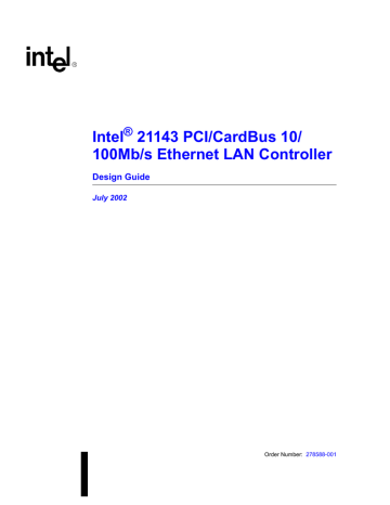 Intel 21143 Ethernet LAN Controller Design Guide | Manualzz