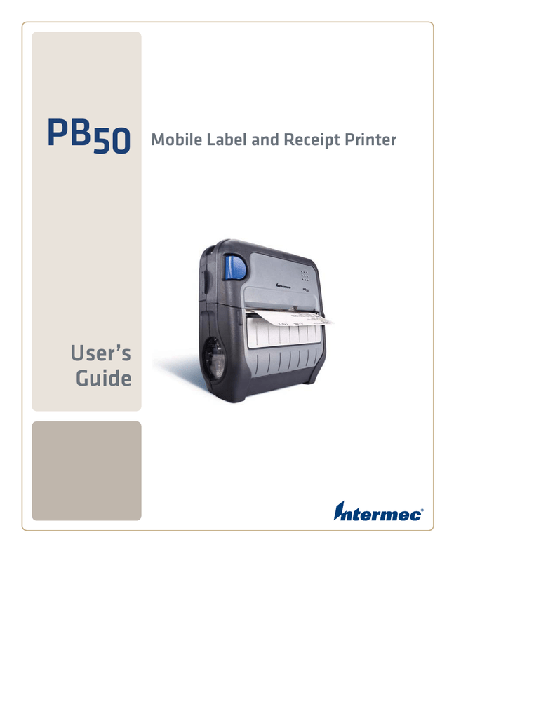 Intermec PB50 Label Maker User Manual | Manualzz