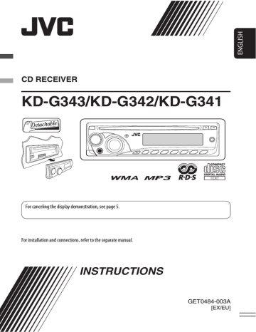 JVC KD-G343, KD-G342, KD-G341 Instructions | Manualzz
