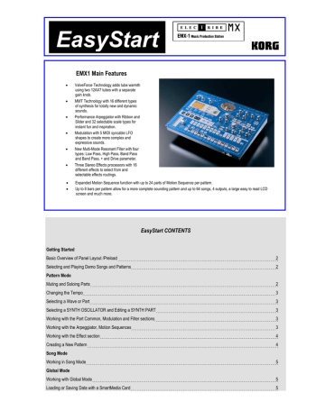 KORG Music Workstation EMX-1 User Manual | Manualzz
