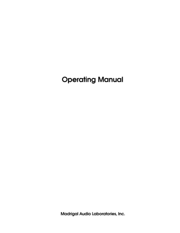 Mark Levinson N 333 Stereo Amplifier Operating Manual | Manualzz