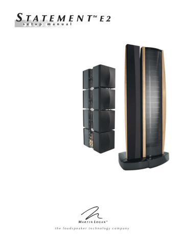 MartinLogan Statement E2 Setup Manual | Manualzz