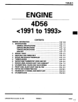 Mitsubishi Motors Corporation 4D56 Engine User Manual | Manualzz
