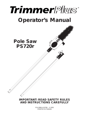 TrimmerPlus PS720r Operator's Manual | Manualzz