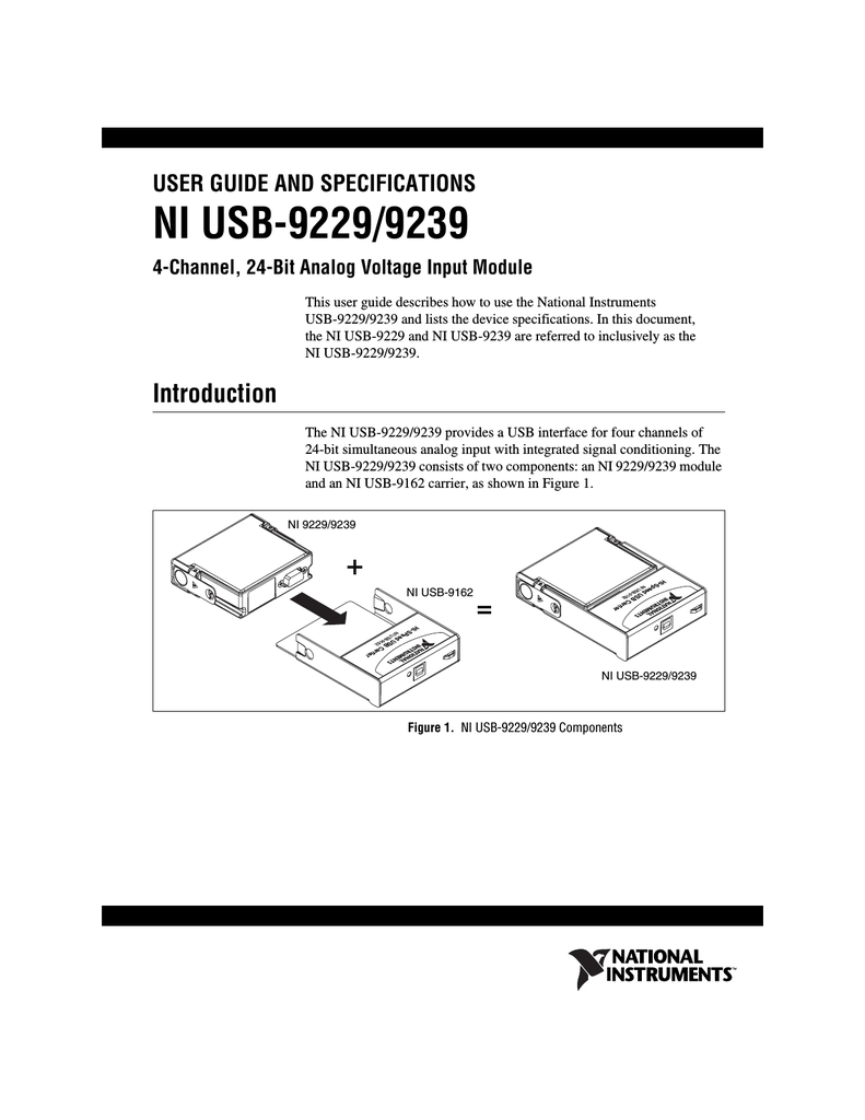 National Instruments NI USB-9229 Computer Drive User Manual | Manualzz