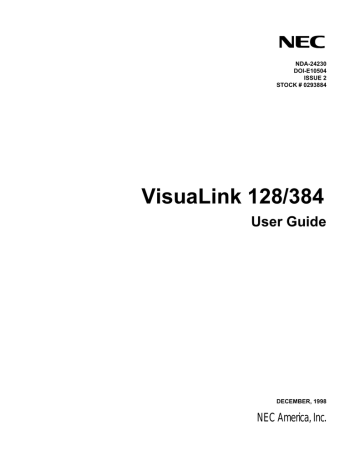 NEC VisuaLink 128, VisuaLink 384 User Guide | Manualzz