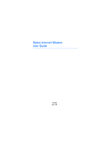 Nokia Internet Modem User Guide | Manualzz