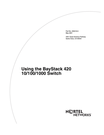 BayStack 420 User Manual | Manualzz