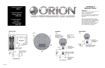 ORION Capacitor ORC1, ORC1D, ORC2D Installation & Application Manual ...