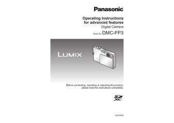 Panasonic DMC-FP3 Operating Instructions | Manualzz