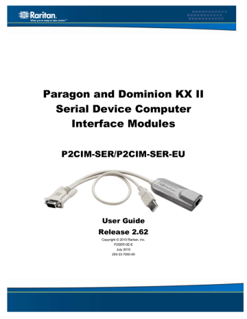 Raritan P2CIM-SER Serial Device Converter User Guide | Manualzz
