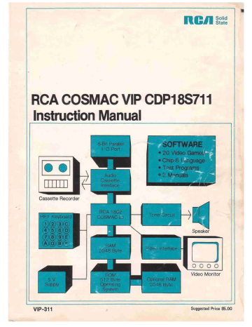RCA COSMAC VIP CDP18S711 Instruction Manual | Manualzz