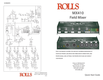 Rolls MX410 Field Mixer User Manual | Manualzz