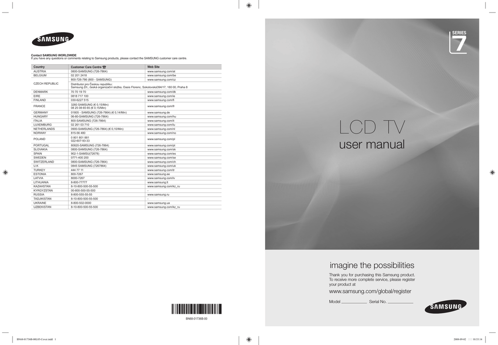 Samsung Le40d503f7w Инструкция - comforthaus