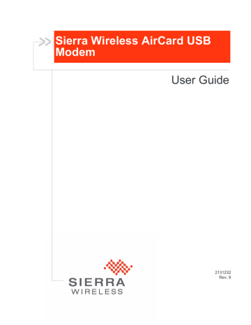 Sierra Wireless AirCard USB Modem User Guide | Manualzz