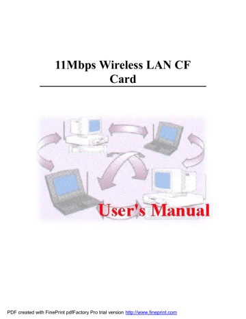 Wireless LAN Card 11Mbps User's Manual | Manualzz