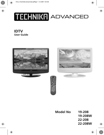 Technika 19-208 Flat Panel Television User Manual | Manualzz