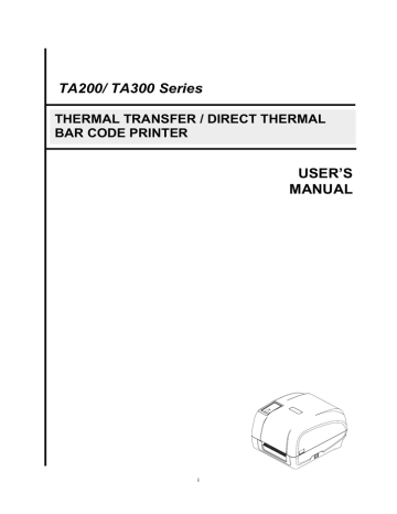 TSC TA200/ TA300 Series User's Manual | Manualzz