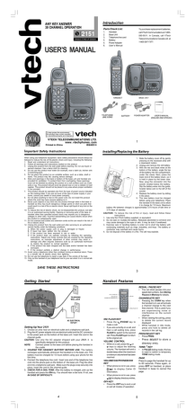 VTech 2151 Cordless Phone User Manual | Manualzz