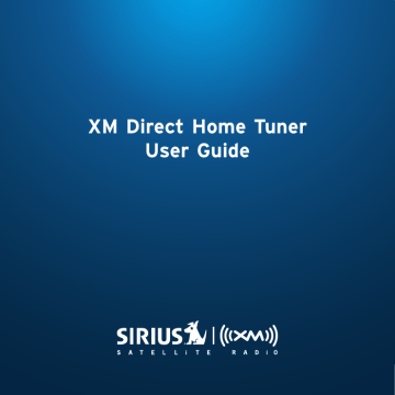 XM Direct Home Tuner User Guide | Manualzz
