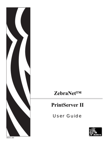 Zebra PrintServer II User Guide | Manualzz