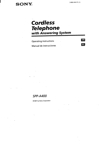 Cordless Telephone SPP-A400 Operating Instructions | Manualzz