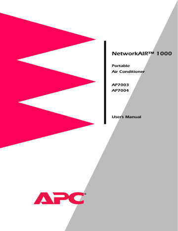 APC portable air conditioner AP7003, AP7004 User Manual | Manualzz