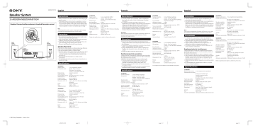 Speaker System SS-MB300H MB300H, SS-MB200H MB200H, SS-MB100H MB100H ...