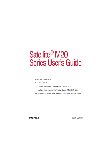 Satellite M20 User's Guide | Manualzz