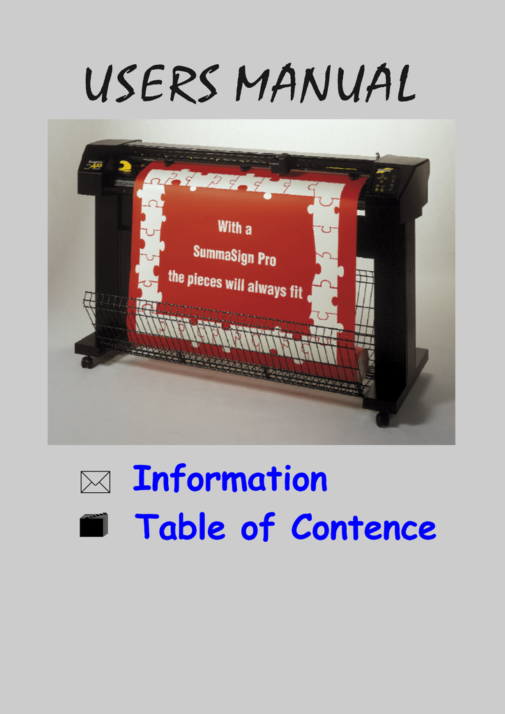 Summagraphics SummaSign Pro T610 Printer | Manualzz