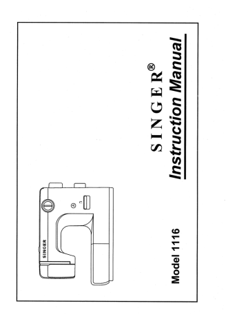 Singer Sewing Machine 11116 Instruction Manual | Manualzz