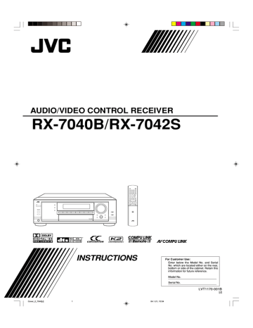 JVC RX-7040B/RX-7042S Instruction Manual | Manualzz